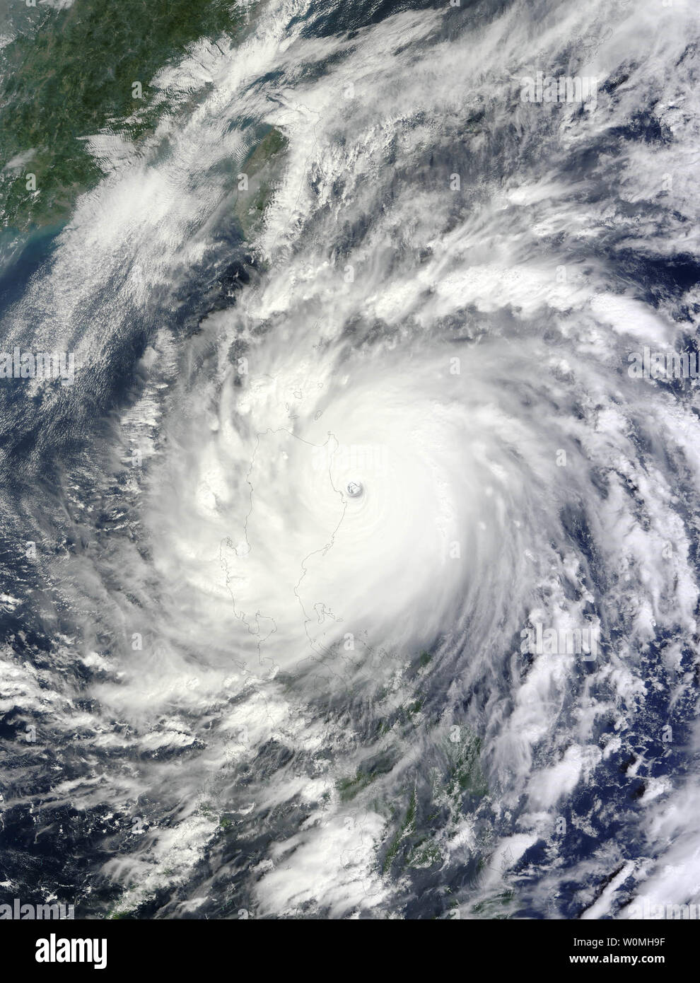 This NASA Terra satellite image taken on October 18, 2010 shows typhoon ...