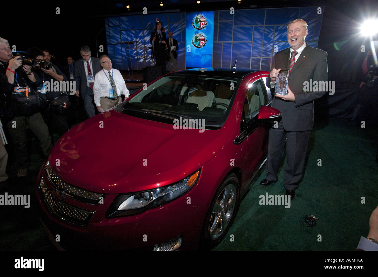 General Motors Vice Chairman Tom Stephens holds the 2011 North American ...