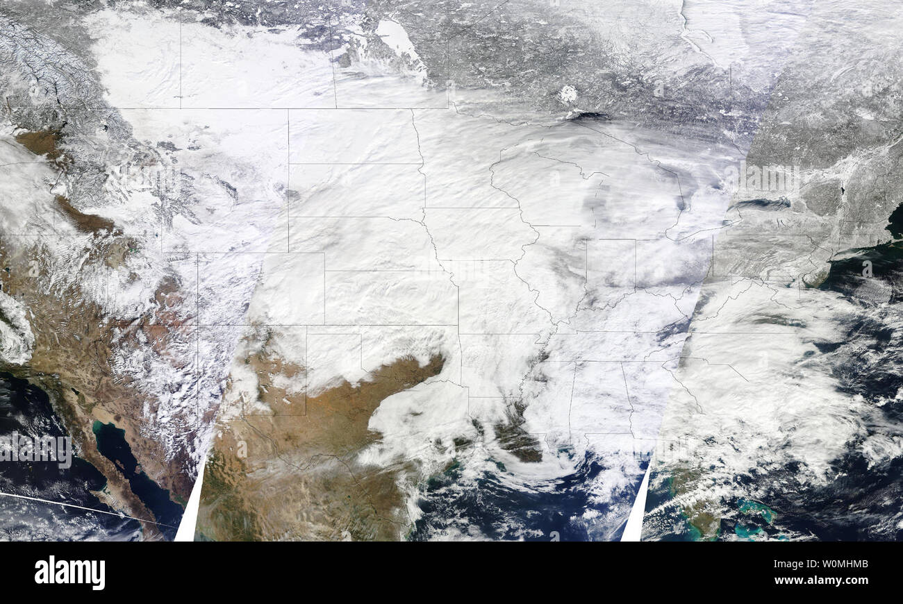 This NASA image captured on January 31, 2011 from three images from the ...