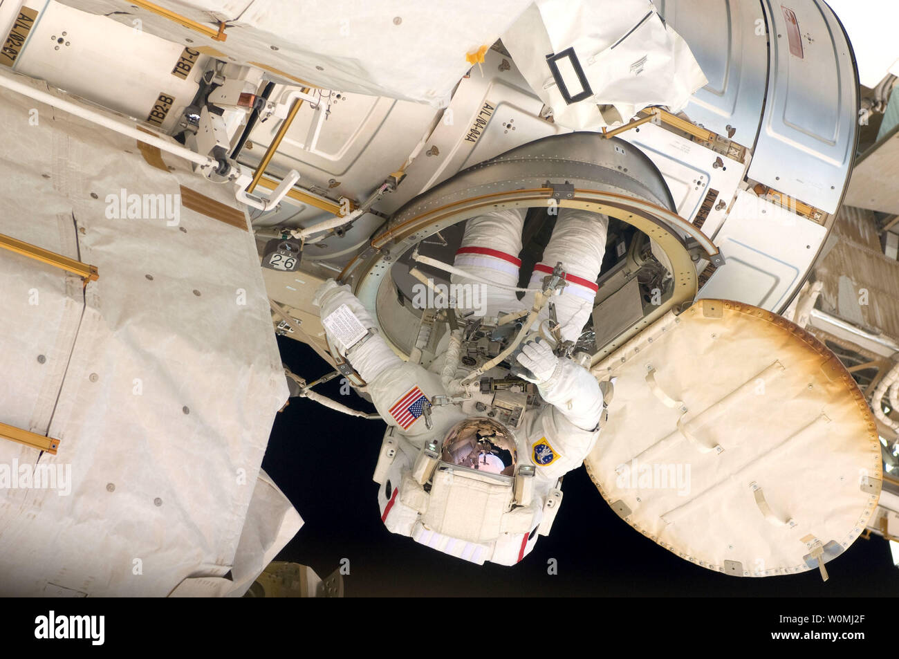 This NASA image taken on May 20, 2011 shows Astronaut Andrew Feustel ...
