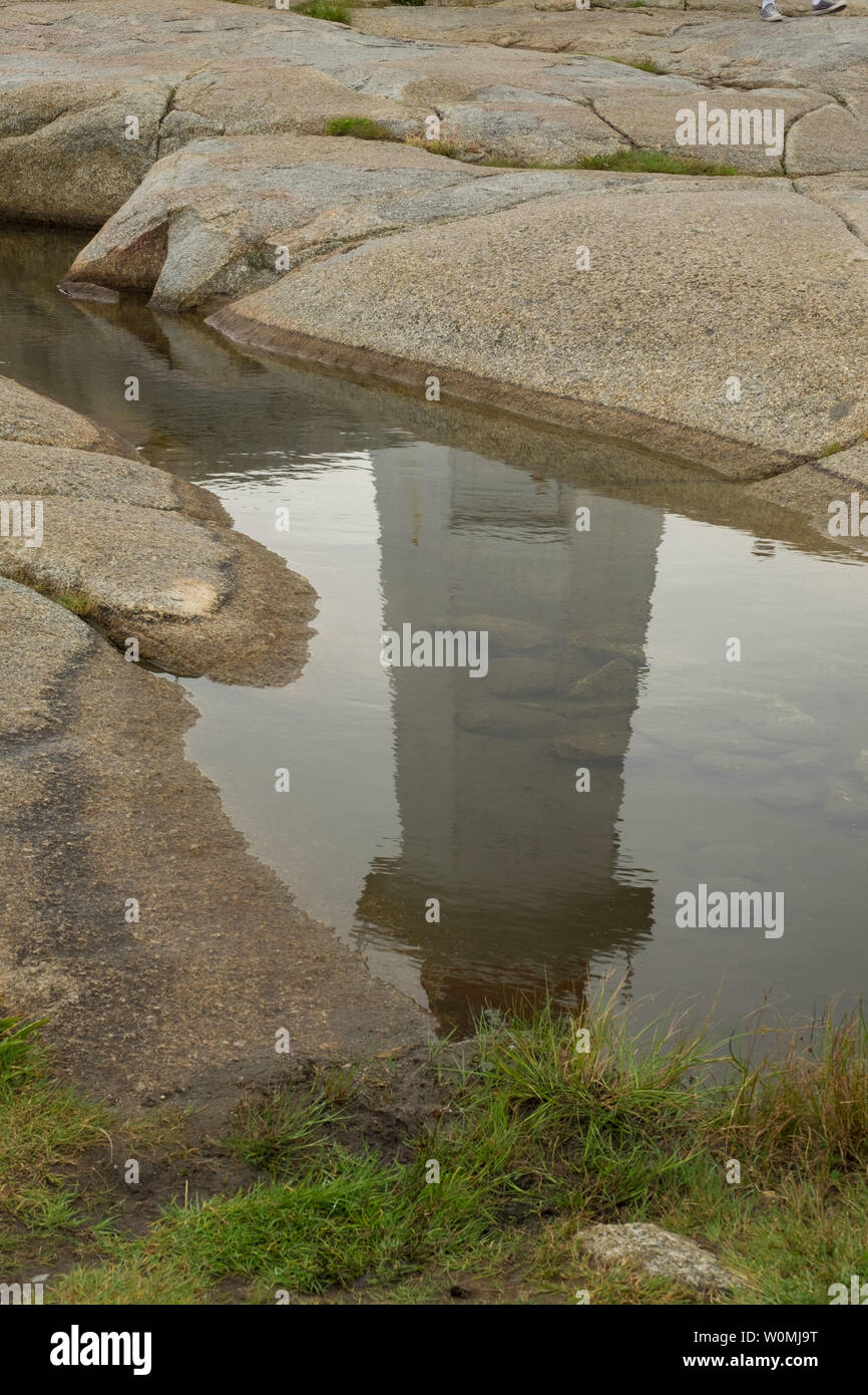 Peggy's Cove Light in Reflecting Pool Stock Photo - Alamy