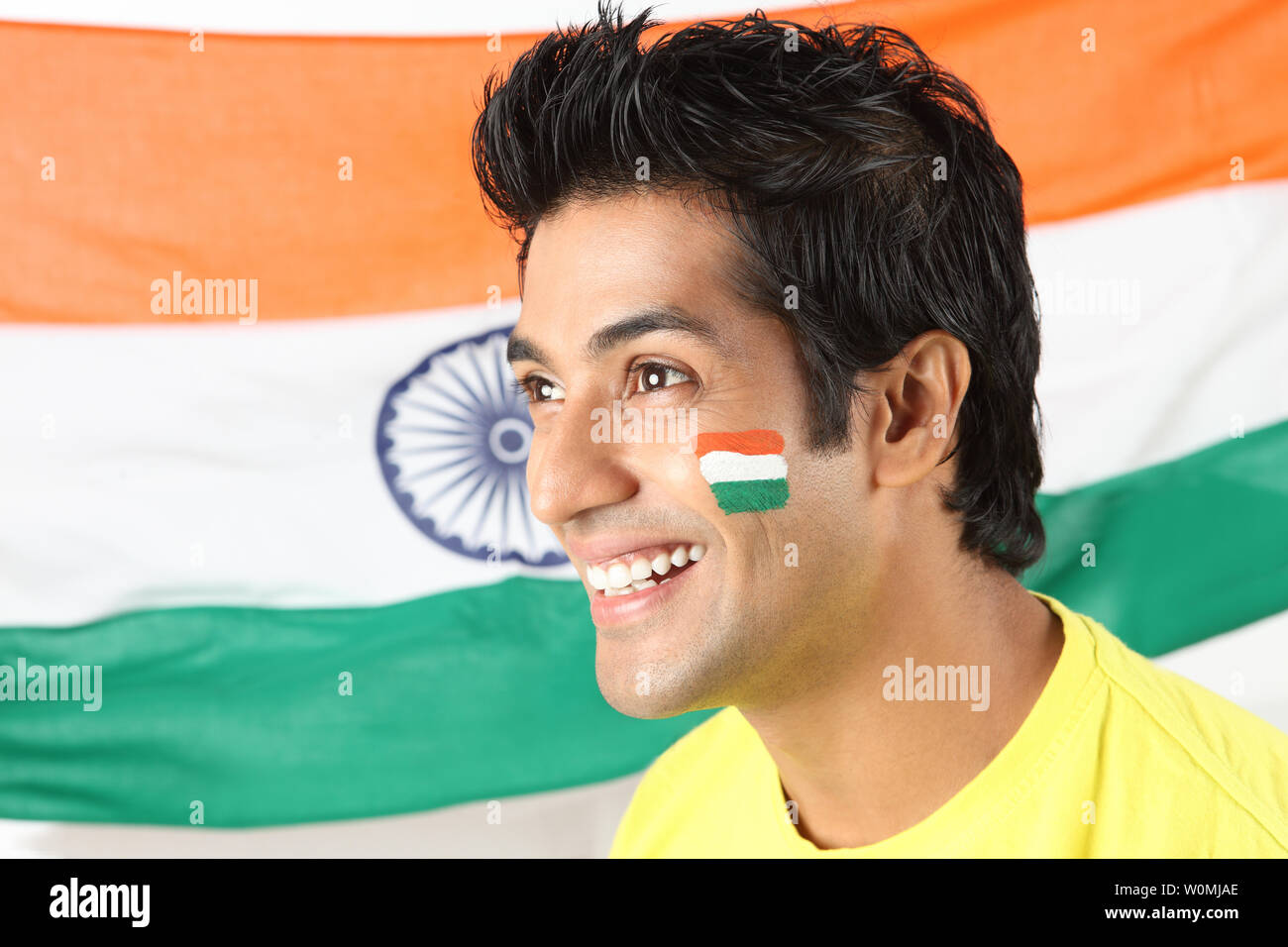 Tricolour face paint hi-res stock photography and images - Alamy