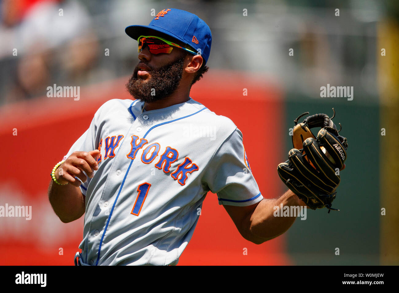June 27, 2019: New York Mets shortstop Amed Rosario (1) in action ...