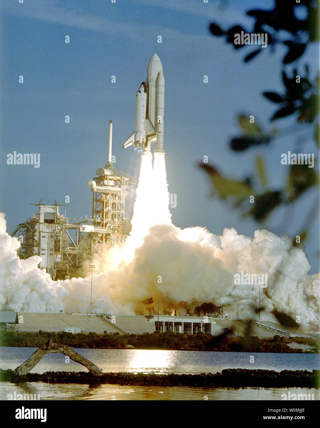 Space Shuttle Columbia launches for the first ever Shuttle launch on April 12, 1981, at Kennedy ...