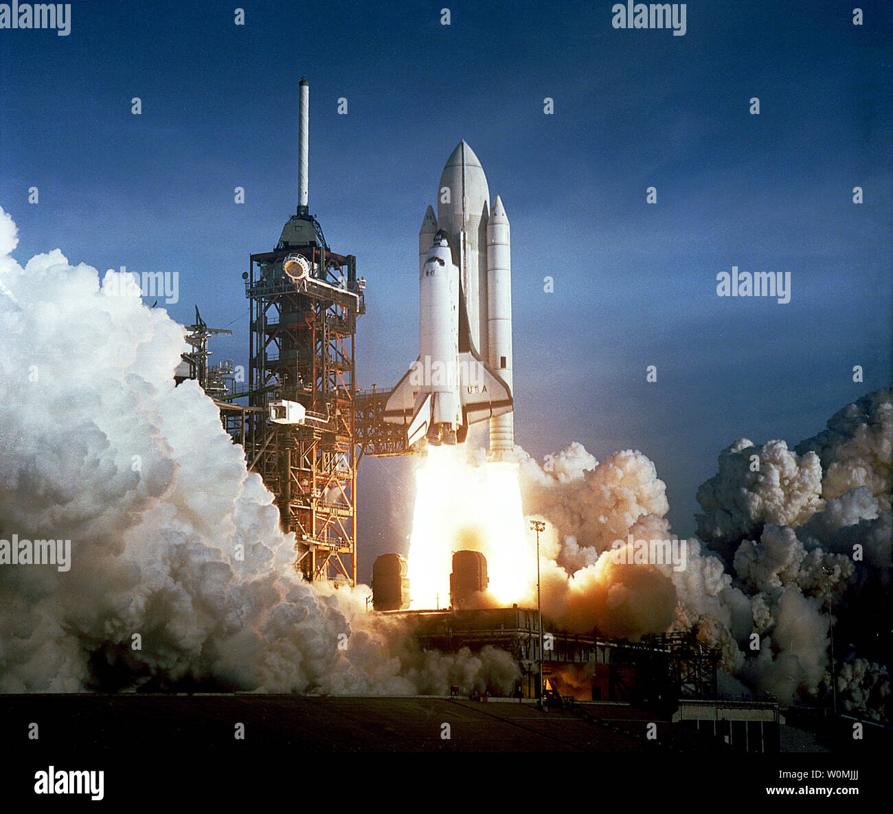 Space Shuttle Columbia launches for the first ever Shuttle launch on ...