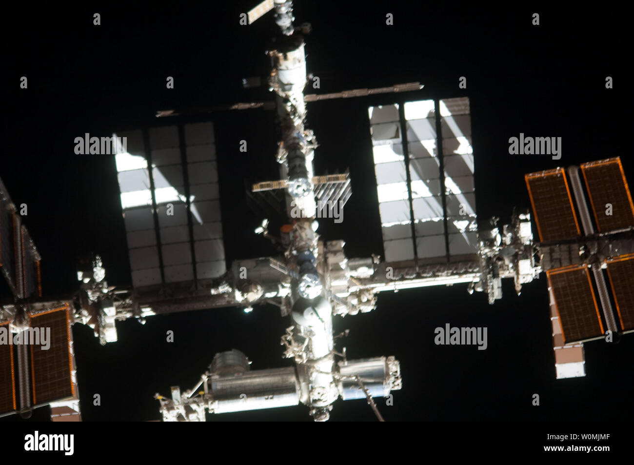 This NASA image taken on July 10, 2011 shows the International Space ...