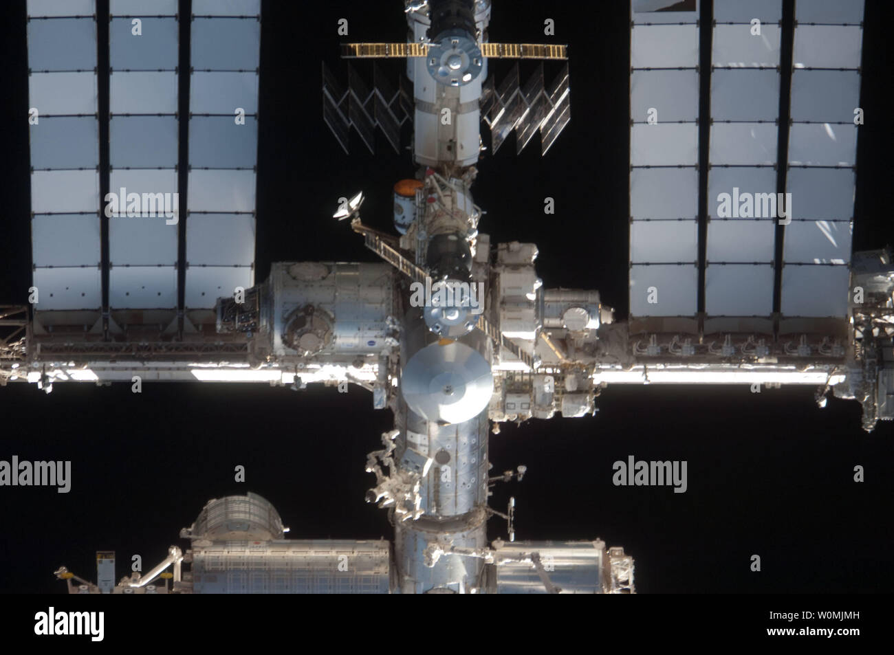 This NASA image taken on July 10, 2011 shows the International Space ...