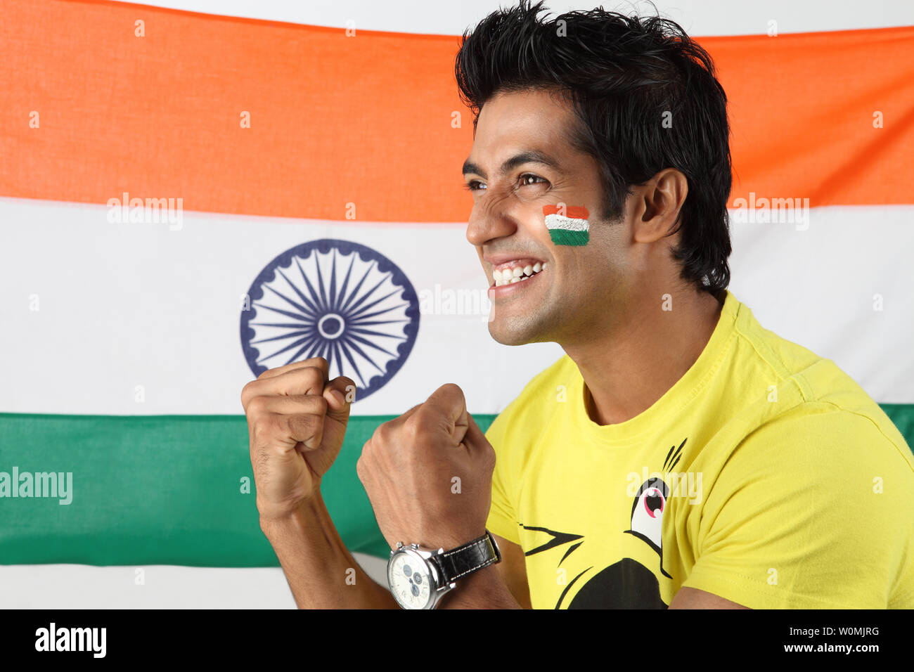 Tricolour face paint hi-res stock photography and images - Alamy