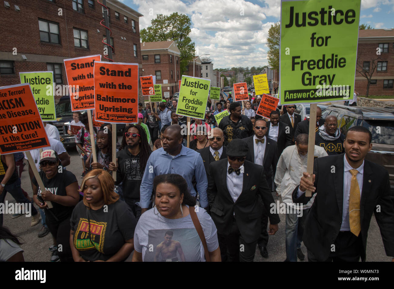 Baltimore residents march in a Massive National Rally of celebration in ...