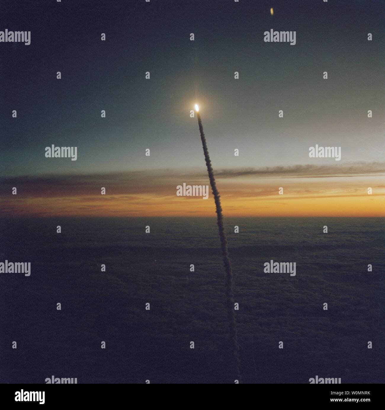 The Space Shuttle Challenger launches from Florida at dawn on October 5 ...