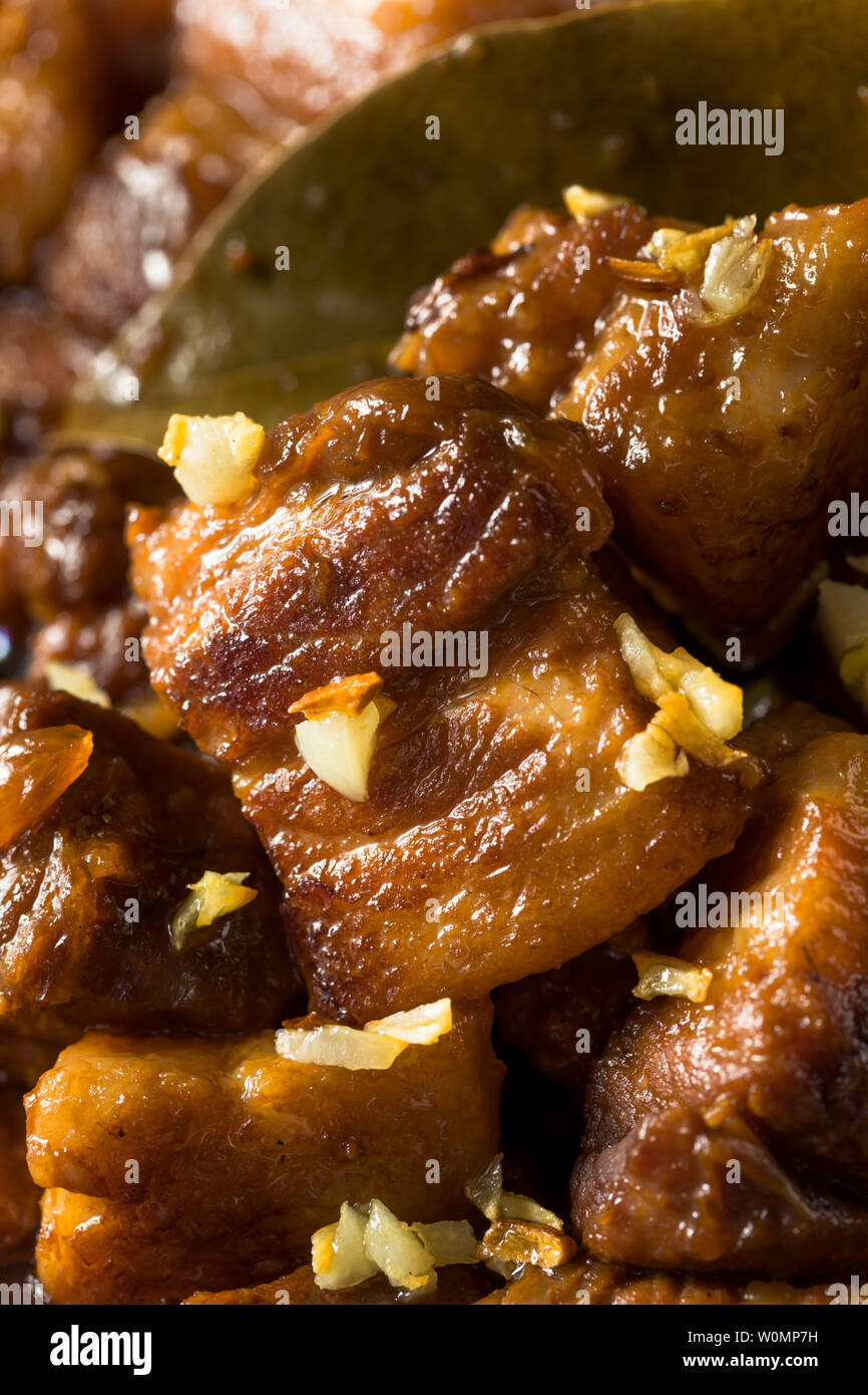 Homemade Filipino Adobo Pork with White Rice Stock Photo - Alamy
