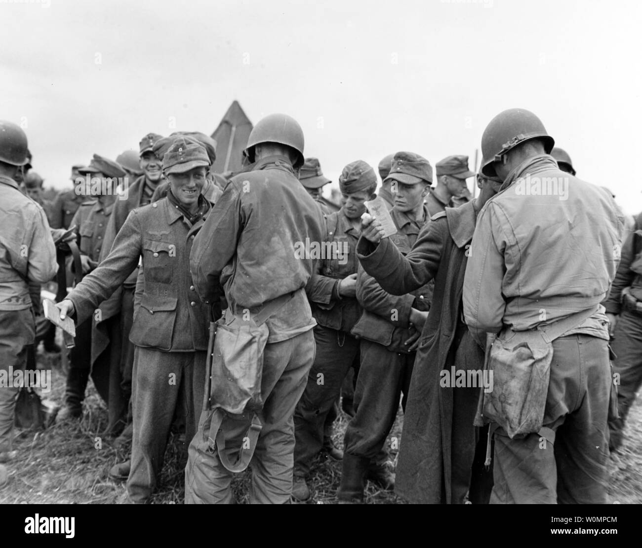 German prisoners of war, captured during the Allied invasion of German ...