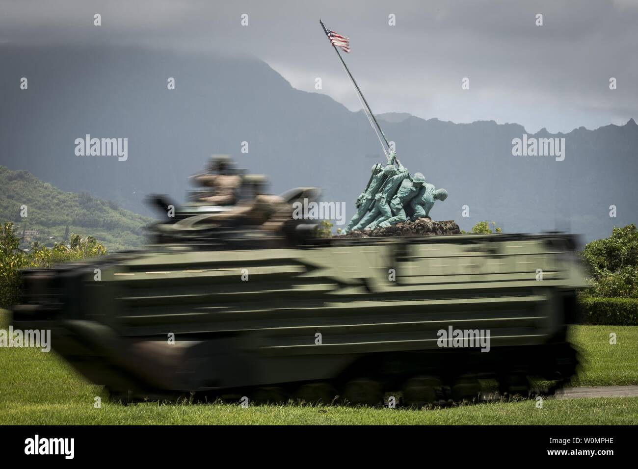 An Amphibious Assault Vehicle with Combat Assault Company, 3rd Marine ...