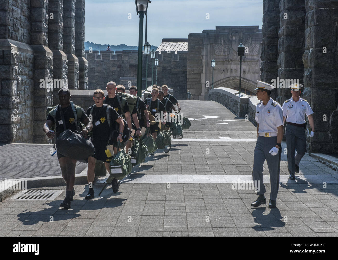 Future Cadets at the U.S. Military Academy at West Point, N.Y., scurry ...