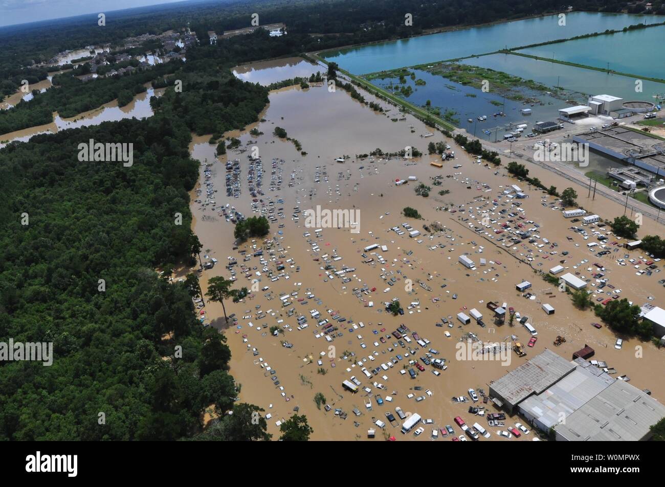Flooded areas of Baton Rouge, La., are shown on August 15, 2016. To ...