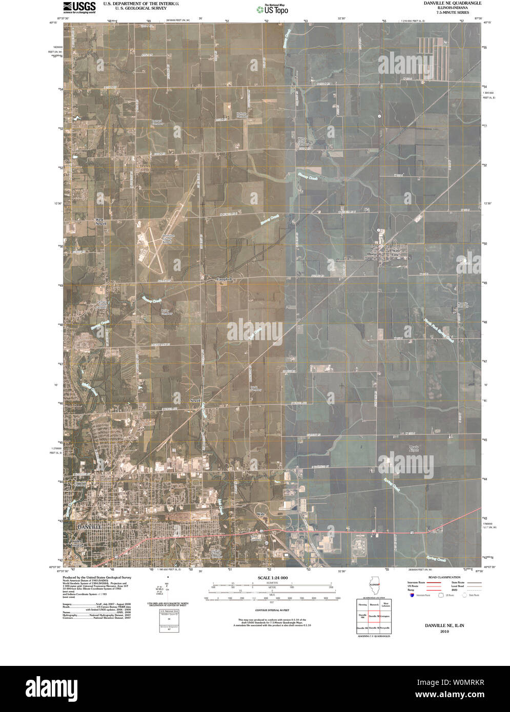 Danville map Cut Out Stock Images & Pictures - Alamy