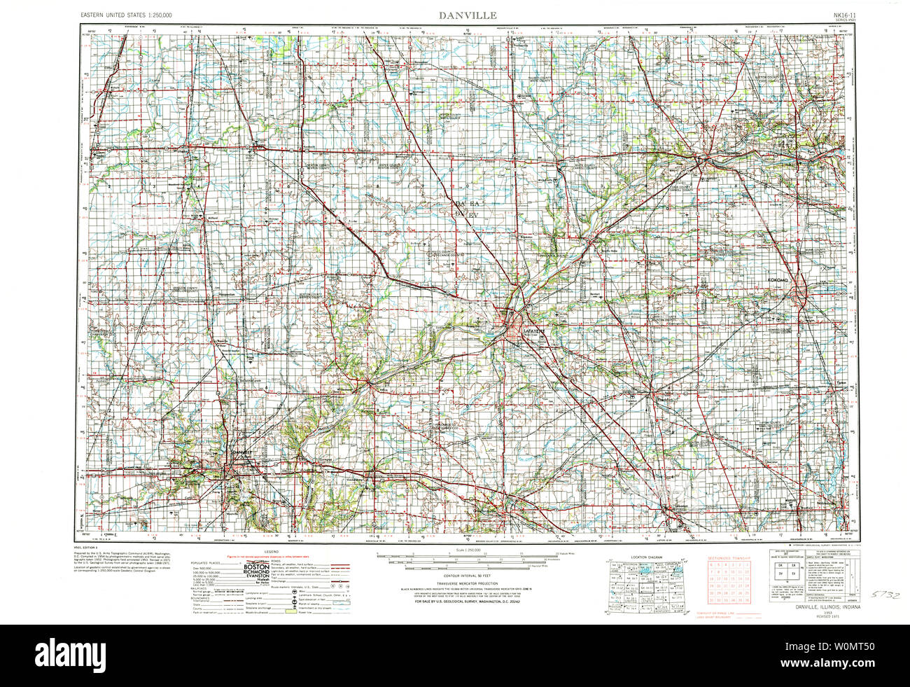 Danville map Cut Out Stock Images & Pictures - Alamy