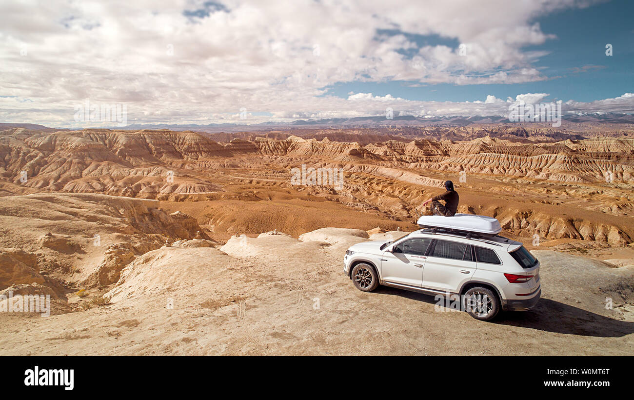 One person, one car, one world Stock Photo - Alamy