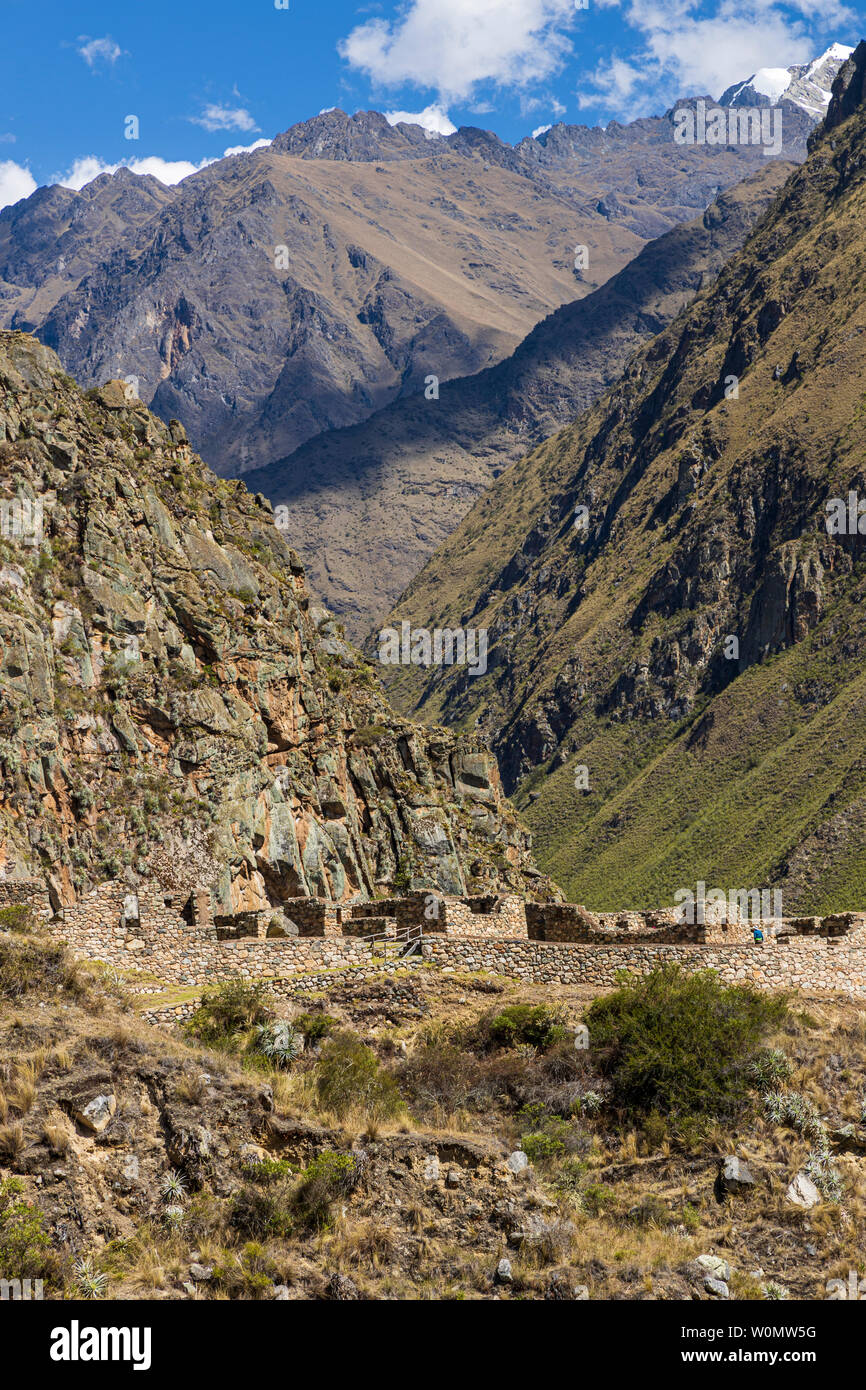 Inca trail, day one, KM82 to Huayllabamba, Peru, South America Stock ...