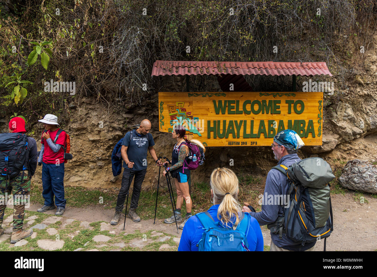 Trekking on the Inca trail, day one, KM82 to Huayllabamba, Peru, South ...