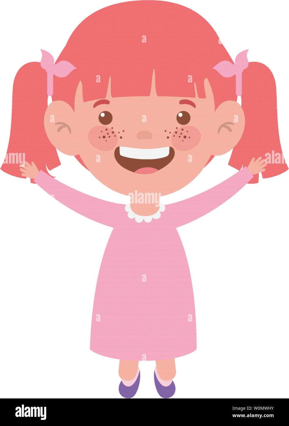 baby girl standing smiling on white background Stock Vector Image & Art ...