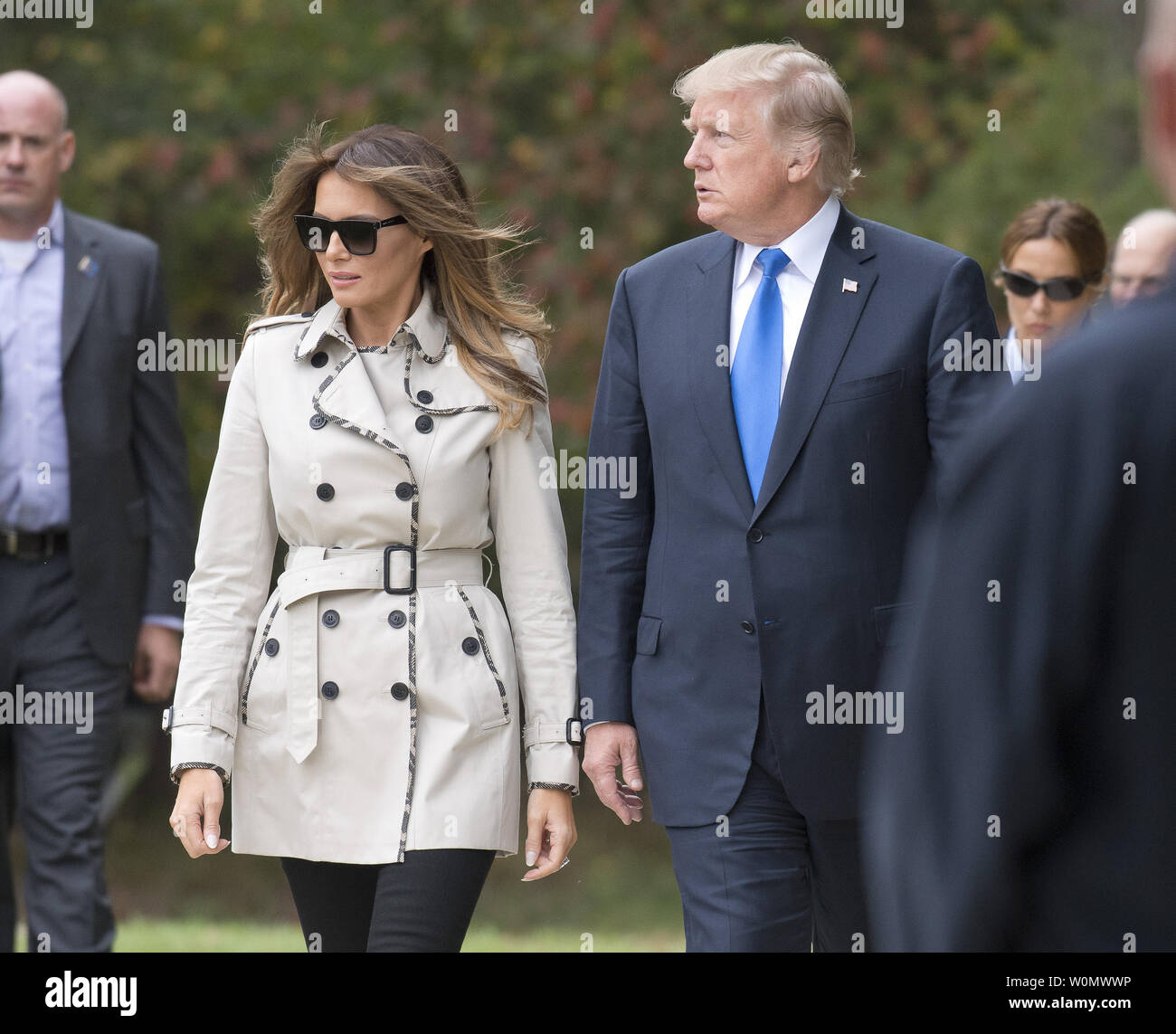 United States President Donald J. Trump and first lady Melania Trump ...
