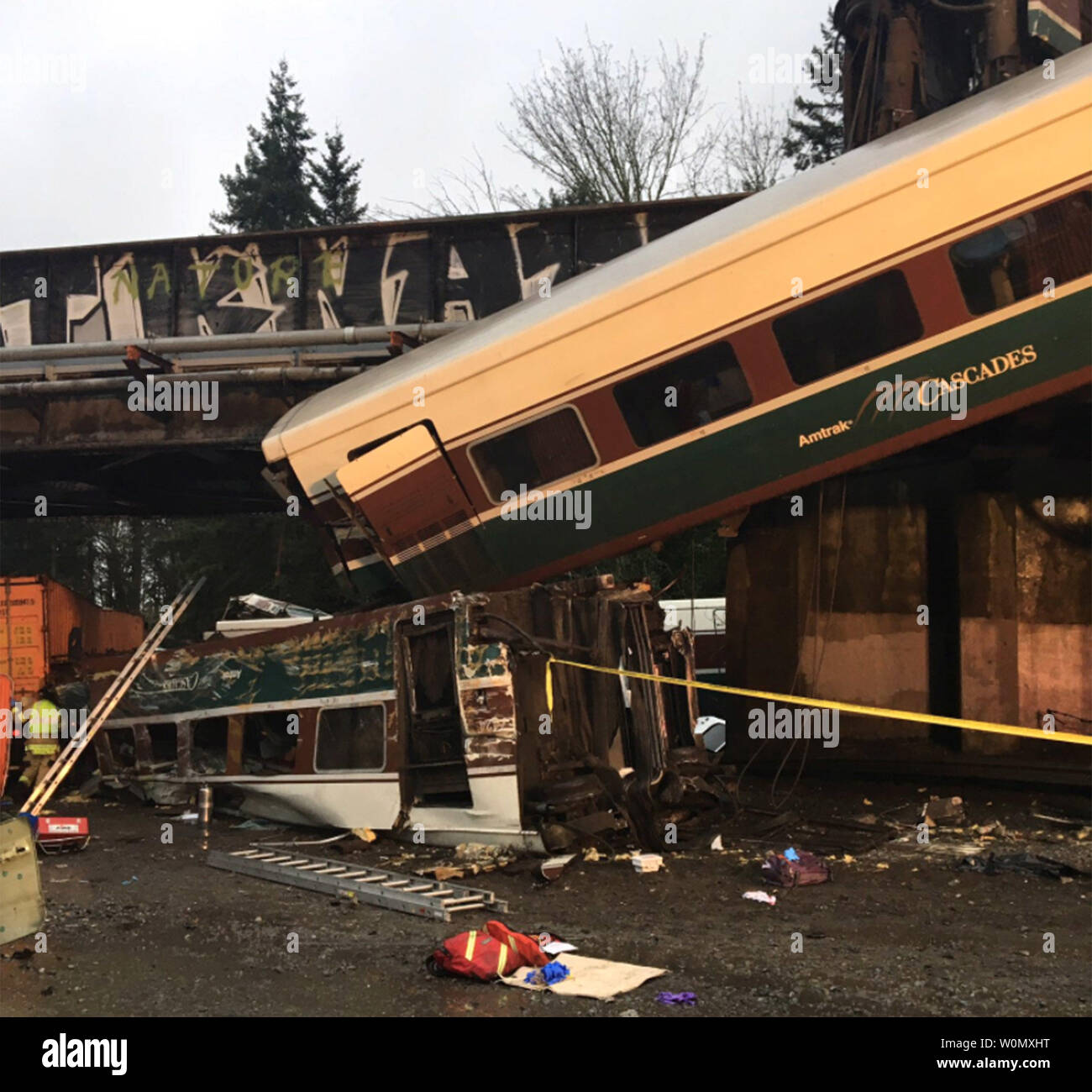 Amtrak train derailment dupont hi-res stock photography and images - Alamy