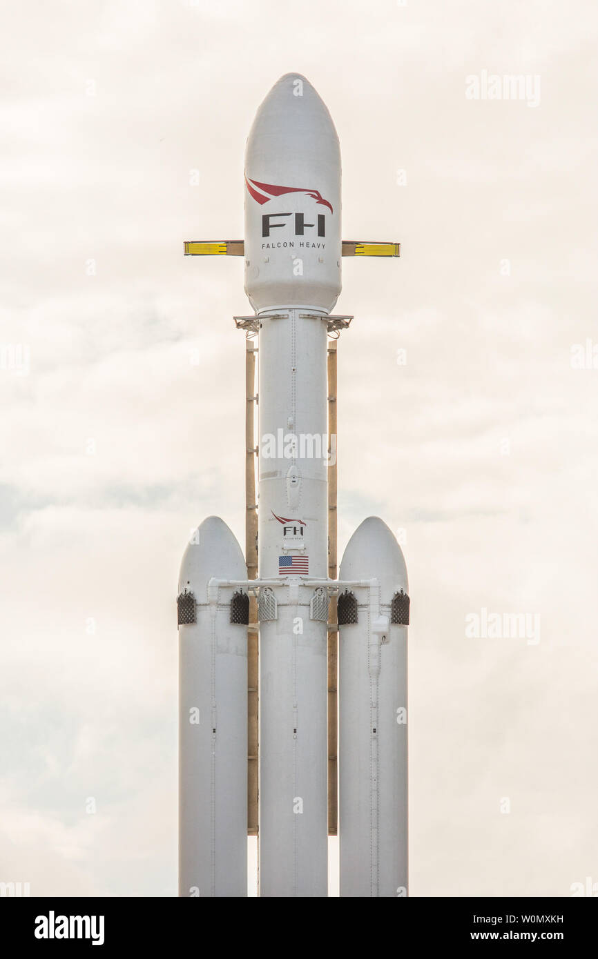 In this photo released on January 2, 2018, SpaceX's Falcon Heavy rocket ...