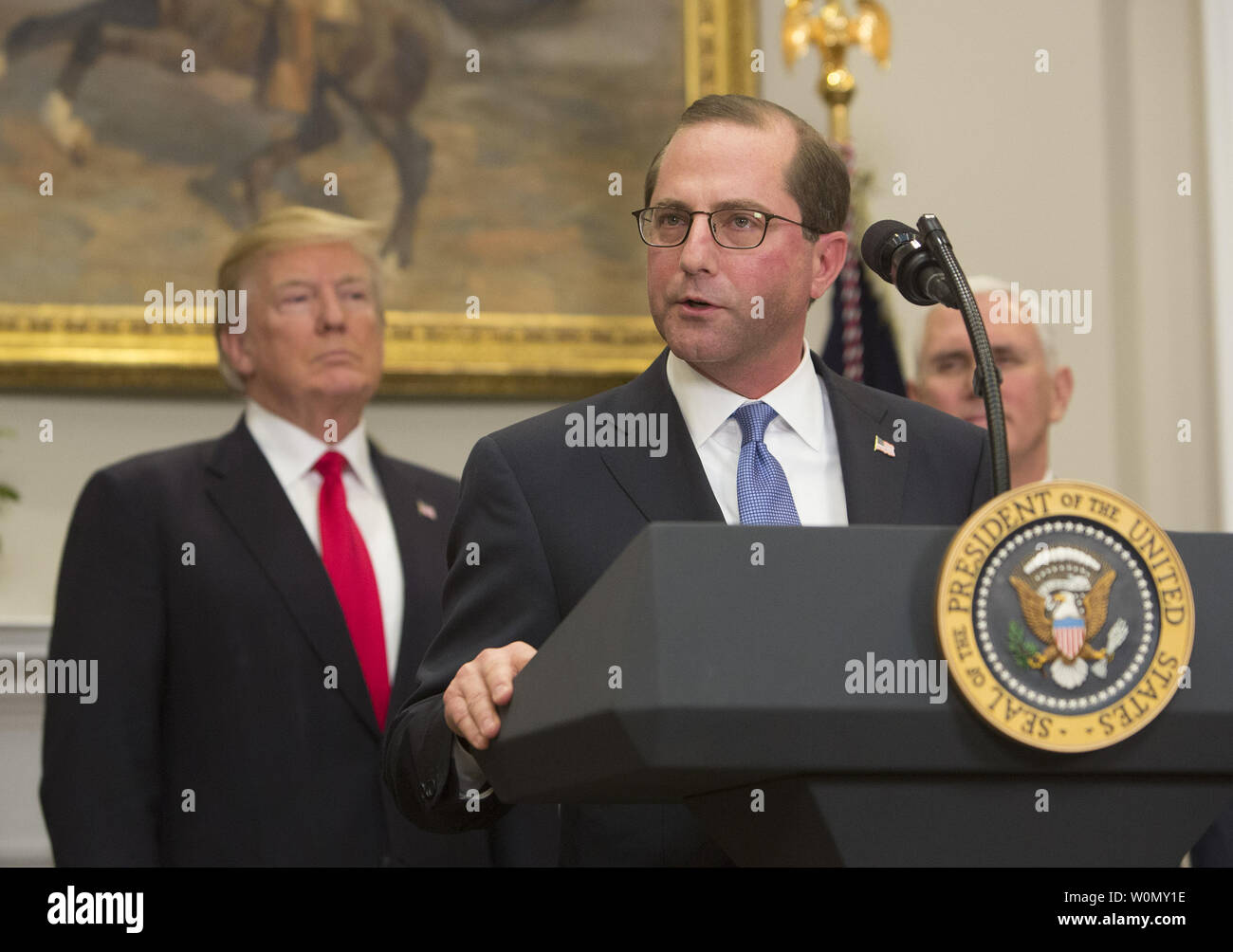 Alex Azar, Health and Human Services Secretary, delivers remarks ...