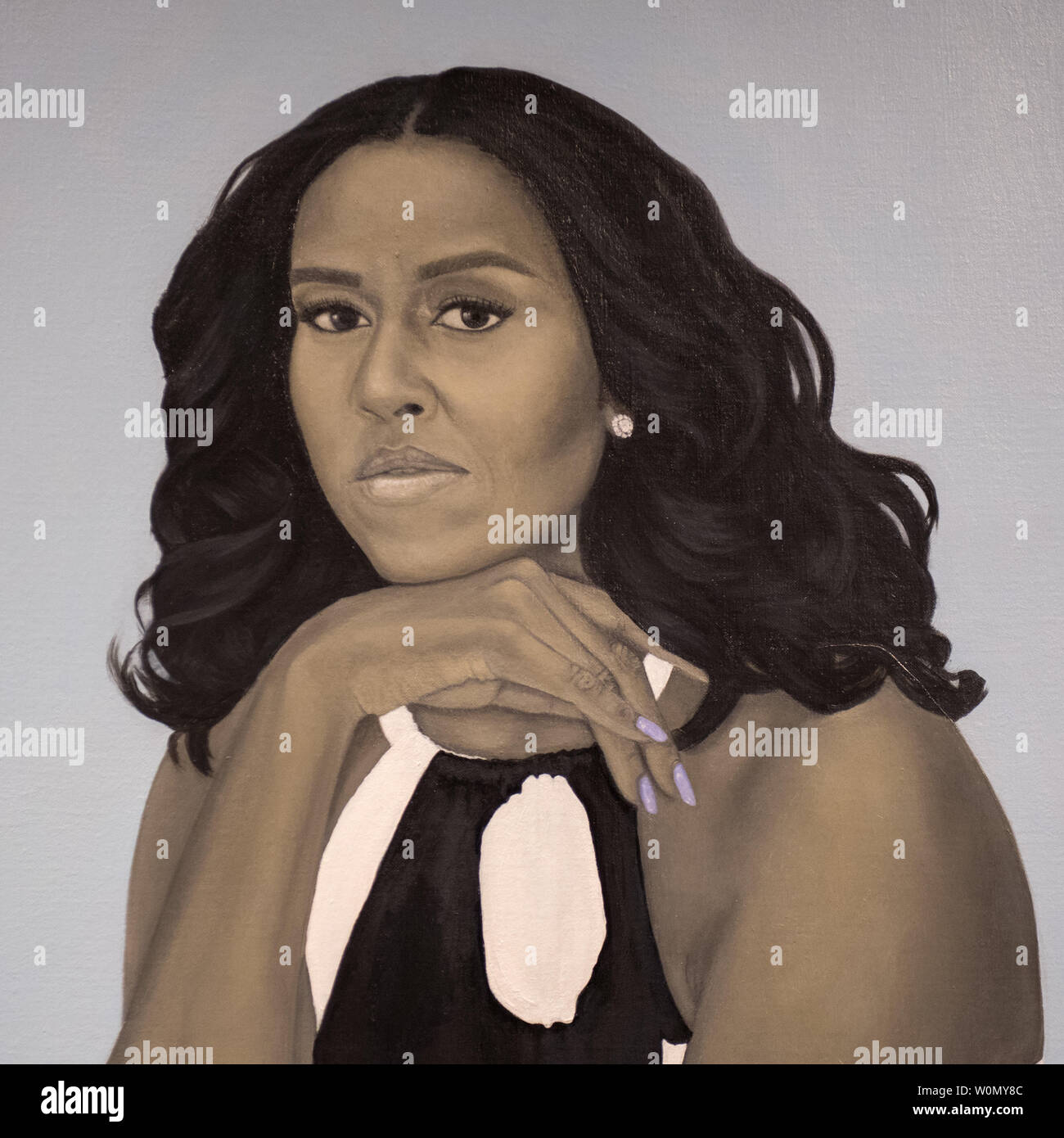 Michelle obama portrait hi-res stock photography and images - Alamy