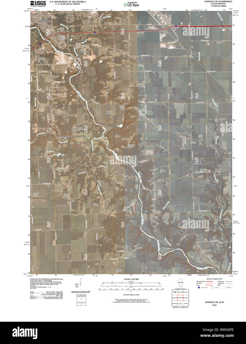 Danville map Cut Out Stock Images & Pictures - Alamy