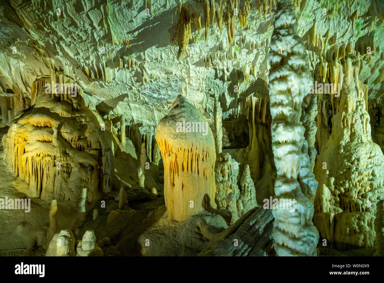 Strange rock formations underground in cave system Stock Photo - Alamy