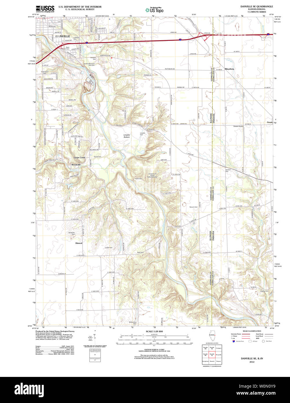 Danville map Cut Out Stock Images & Pictures - Alamy