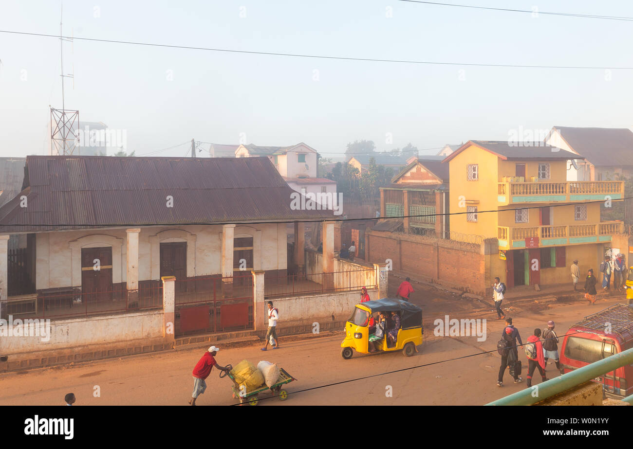 morning on a street in madagascar Stock Photo - Alamy