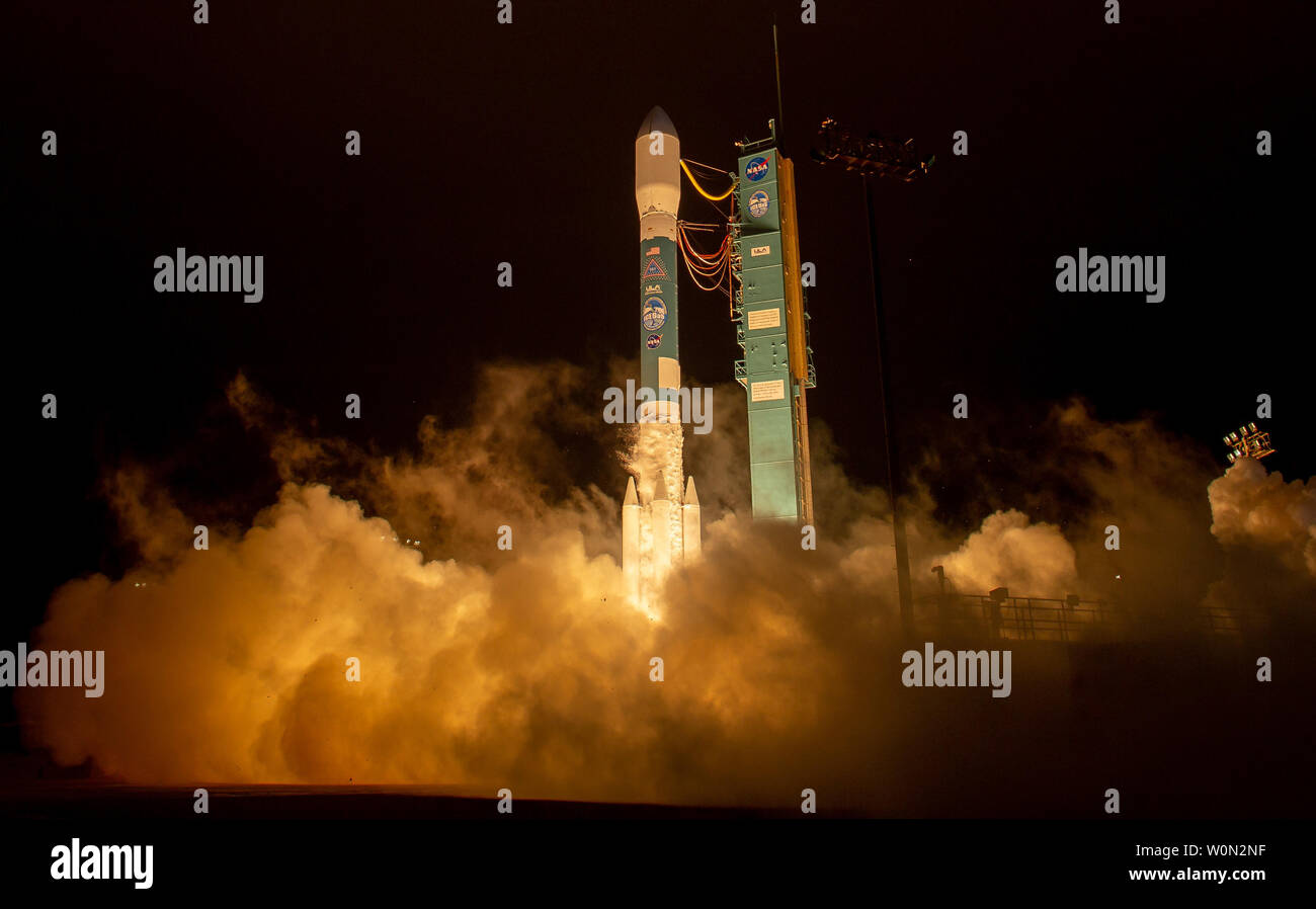 The United Launch Alliance (ULA) Delta II rocket is seen as it launches ...