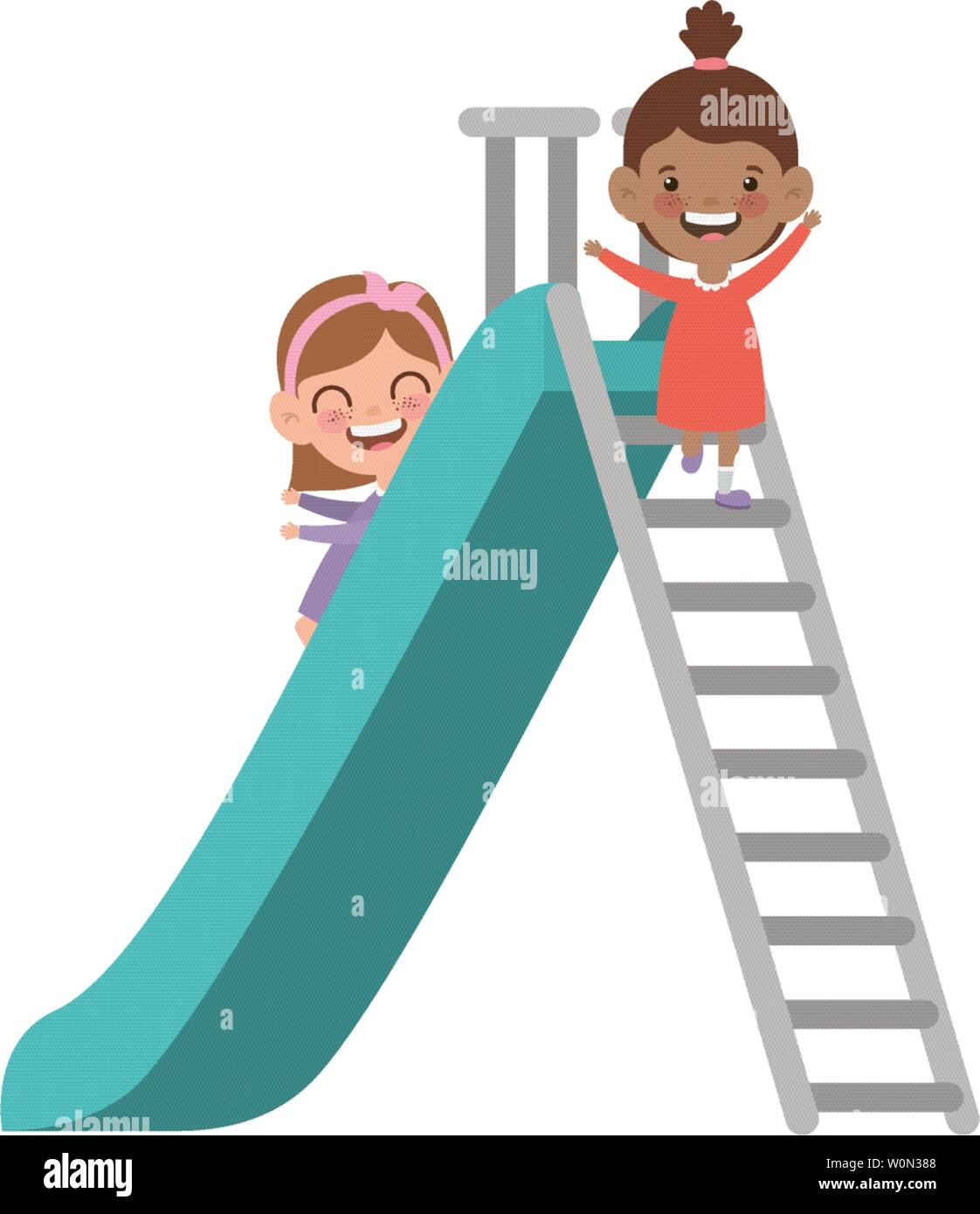 Playground Slide Cartoon