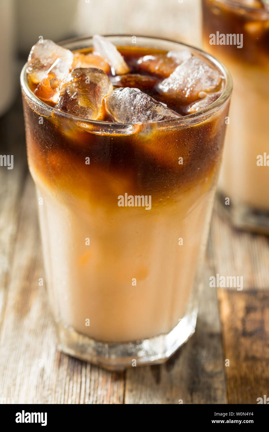 Homemade Iced Dirty Horchata Coffee with Espresso Stock Photo - Alamy