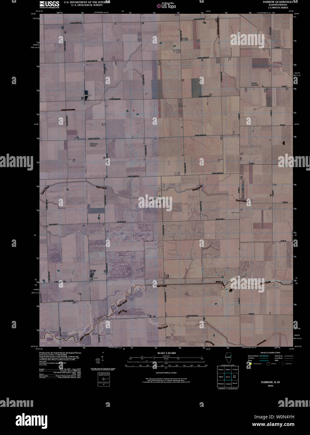 Map of darrow hi-res stock photography and images - Alamy