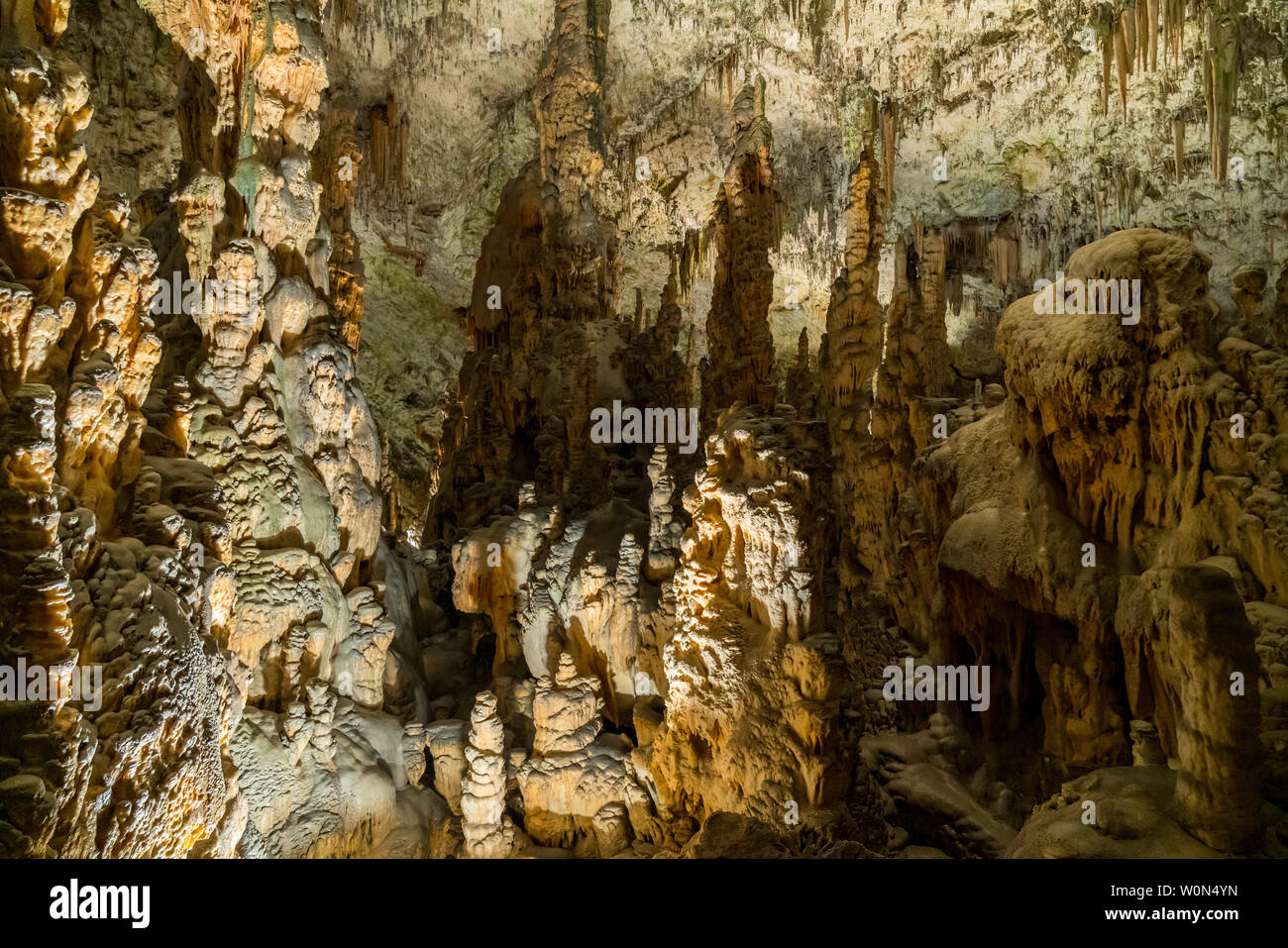 Strange rock formations underground in cave system Stock Photo - Alamy