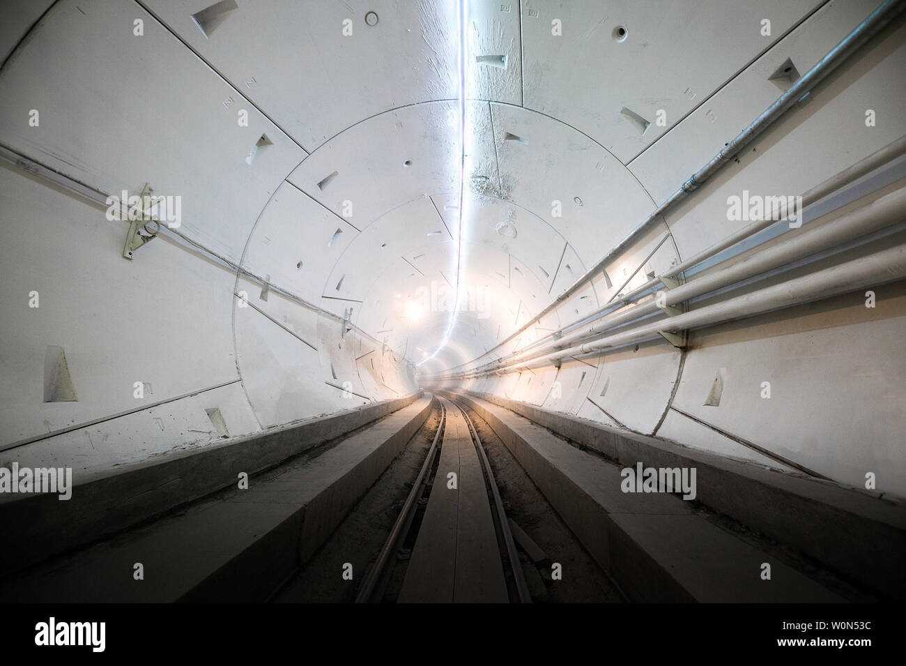 SpaceX and Tesla CEO Elon Musk debuts a test tunnel, located in ...