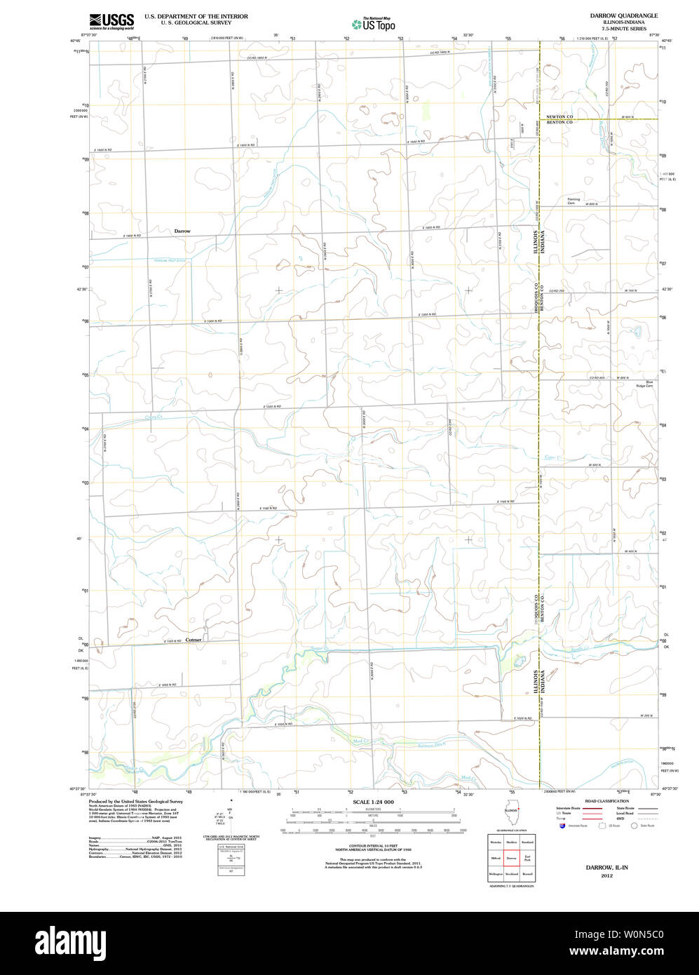 Map of darrow hi-res stock photography and images - Alamy