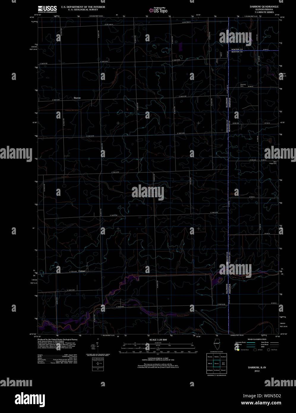 Map of darrow hi-res stock photography and images - Alamy