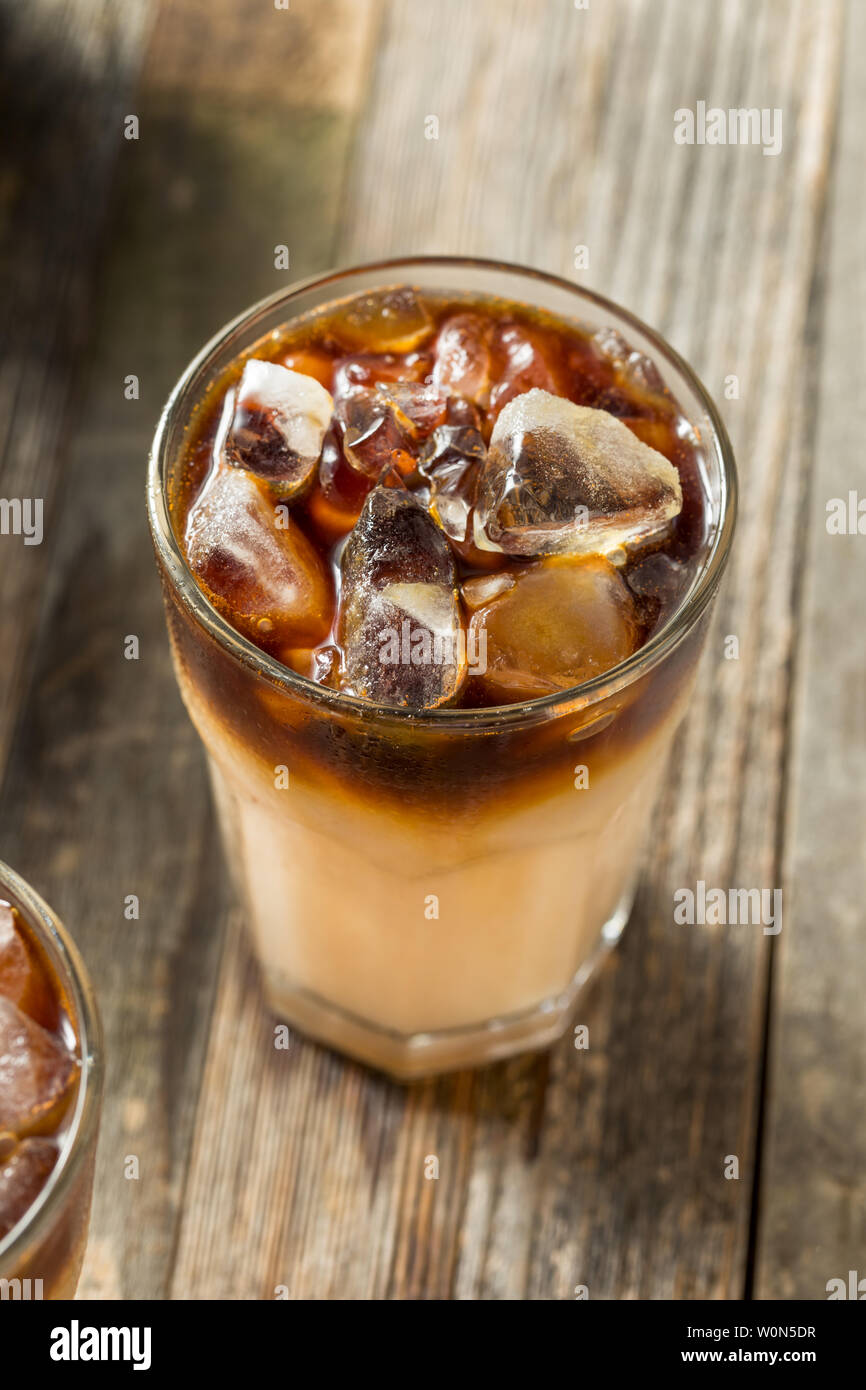 Homemade Iced Dirty Horchata Coffee with Espresso Stock Photo - Alamy