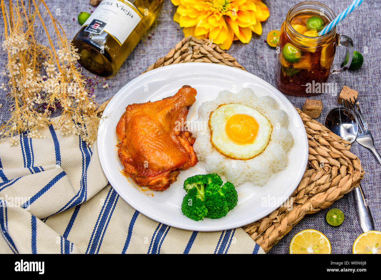 Chicken leg package Stock Photo - Alamy