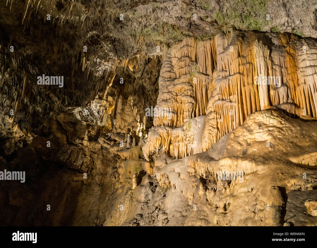 Strange rock formations underground in cave system Stock Photo - Alamy
