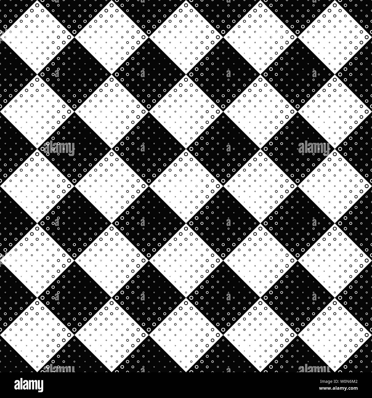 Seamless geometrical black and white abstract circle pattern background ...