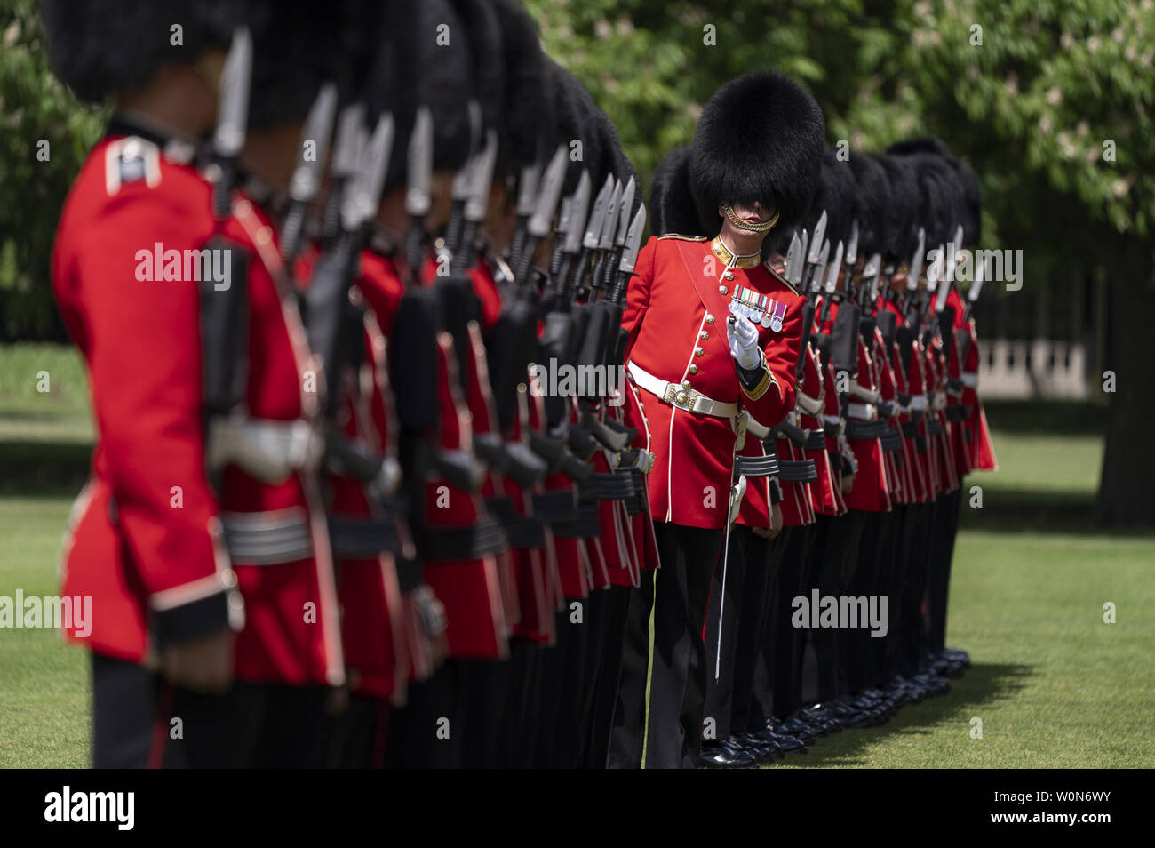 The Grenadier Guards with a Band of the Grenadier Guards render a Royal ...