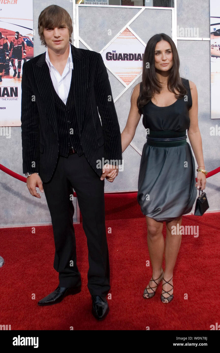 Ashton Kutcher and wife, Demi Moore attend the world premiere of "The ...