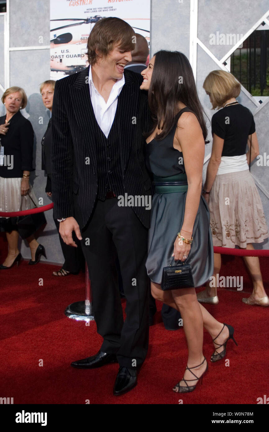 Ashton Kutcher and wife, Demi Moore attend the world premiere of "The ...