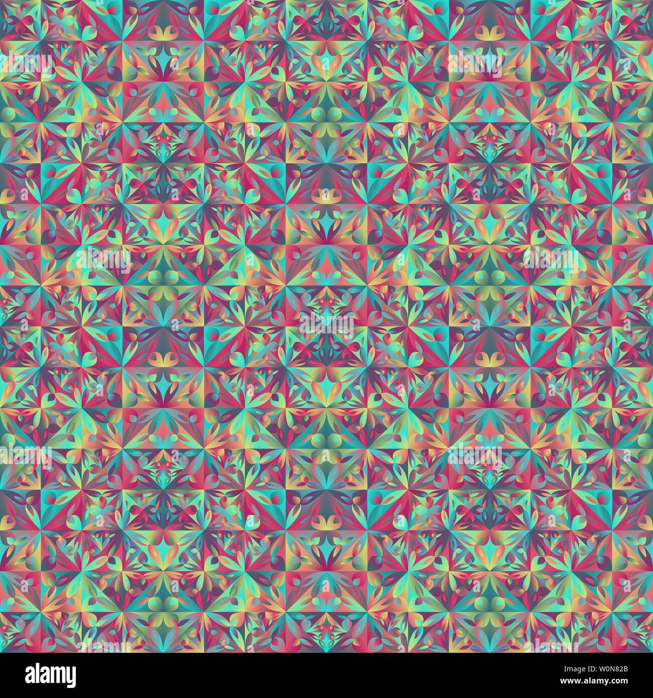 Geometrical floral triangle pattern background - gradient abstract ...